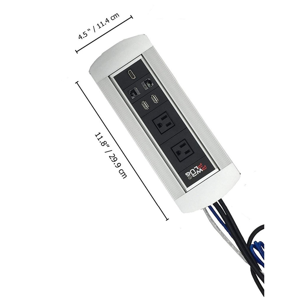 Pwr Plug Connectivity Box Power Hub Module Conference Table in-Desk ...