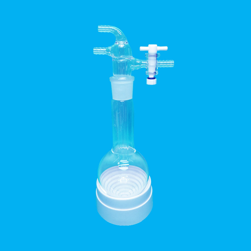 ♥250ml Laboratory Glass Micro sublimator sublimation flask with PTFE ...