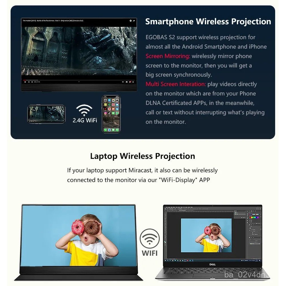 15.6 IPTV Smart Monitor APP Store Google Play Wireless Projection ...