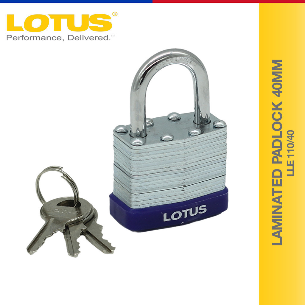 Lotus Laminated Padlock 40MM LLE 110/40 - Door Hardware & Locks ...