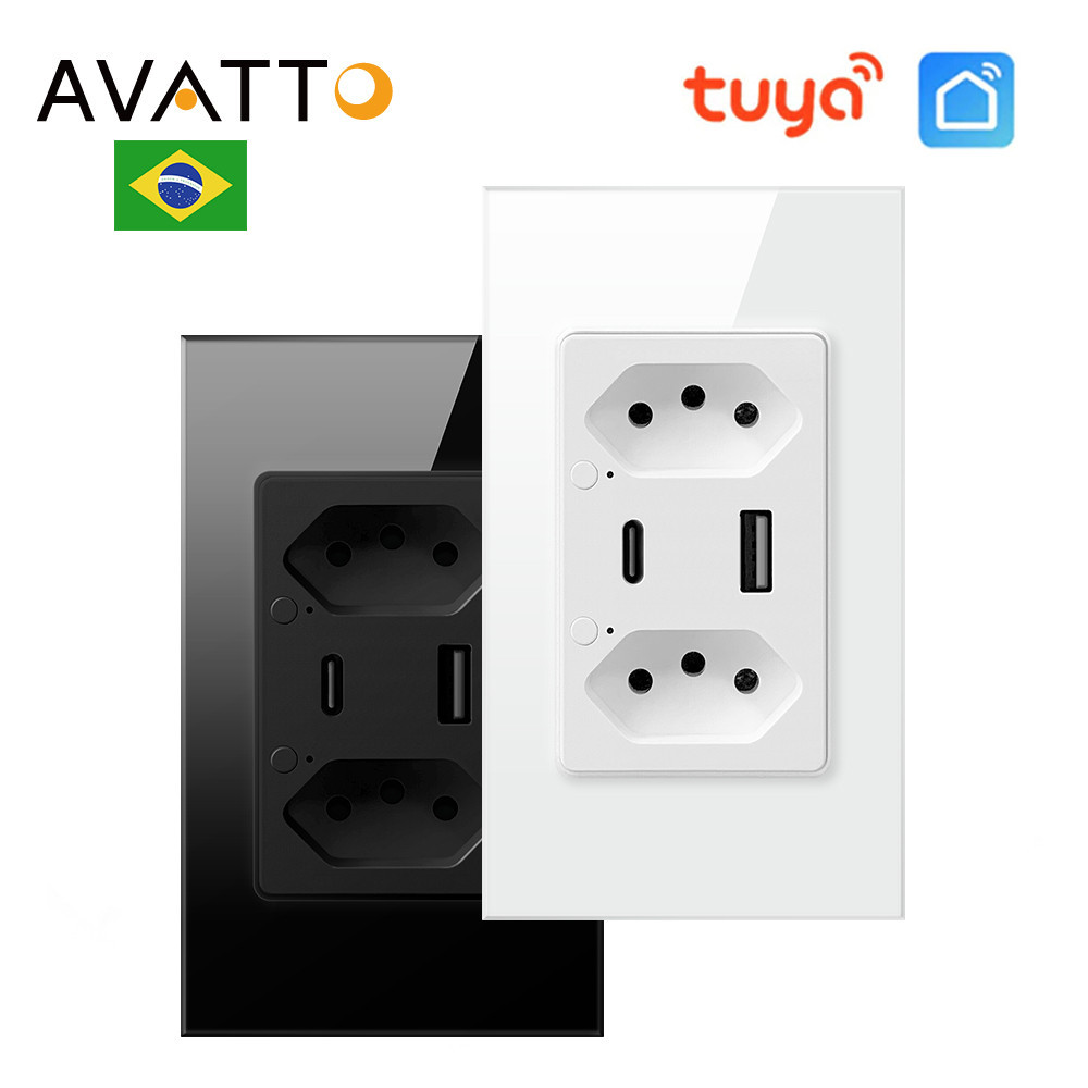 ღAVATTO Brazil WiFi Smart Wall Socket with Type-C USB Port individual ...