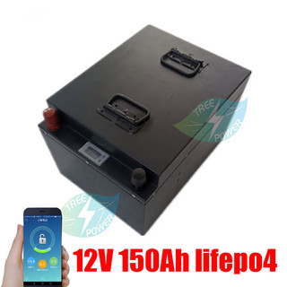 12V 150Ah Lithium lifepo4 battery BMS RV Outdoor Marine Rechargeable ...