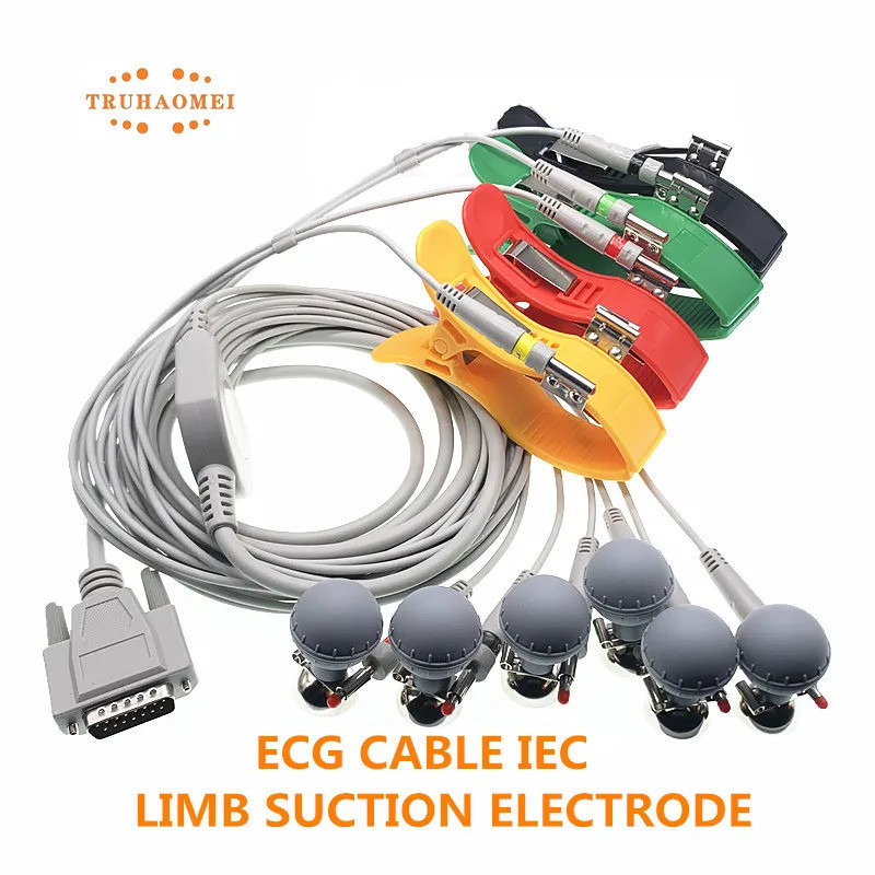 For Nihon Kohden EKG Cable Biocare ECG Cable en One Piece 10 Leads DB15 ...