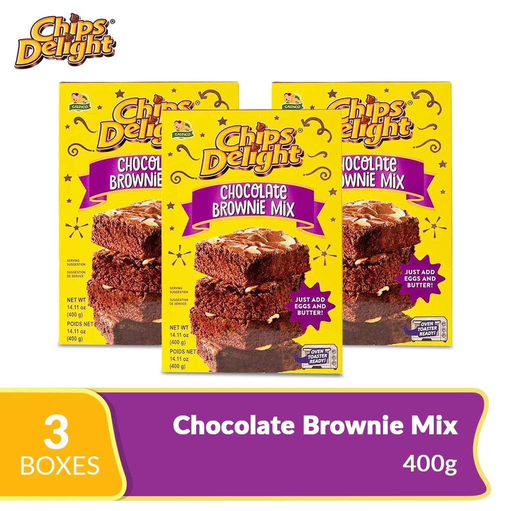 Chips Delight Brownie Mix 400g (3 Packs) | Shopee Philippines