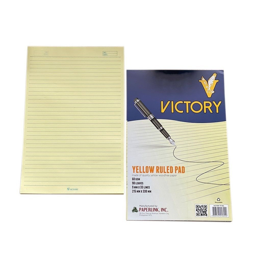 [1 PAD] Victory Whole Yellow Ruled Pad (90 Leaves/Pad) | CPM | Shopee ...