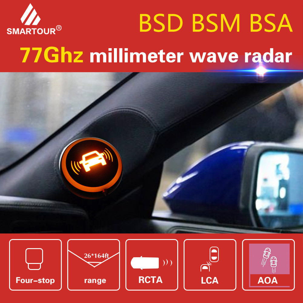 77GHz RCTA AOA Millimeter Wave Radar Blind Spot Detection System 164ft BSD BSM BSA Microwave Ra ...