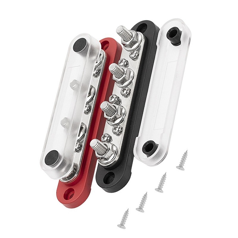 ⊹4X Terminal Block Bus Bar 48V 150A Power Distribution Block M8 ...