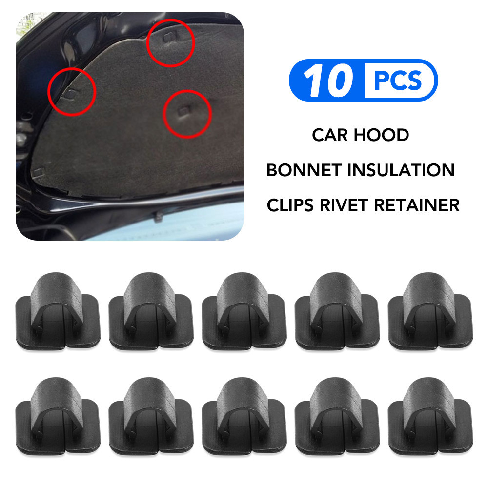 ☪10pcs Car Hood Bonnet Insulation Clips for Opel Astra G H J F Insignia ...