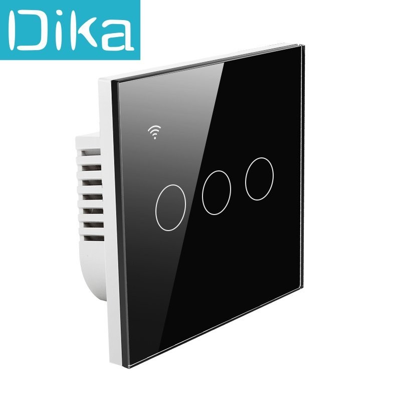 【DK】Alexa Wifi Smart Switch Electronic Touch Switch 3 Gang 1 Way Eu ...