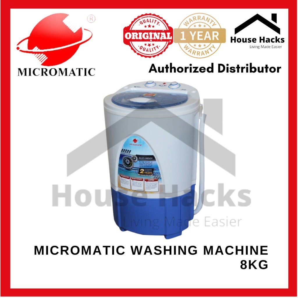 Micromatic Washing Machine 8KG MWM-850 (House Hacks) | Shopee Philippines