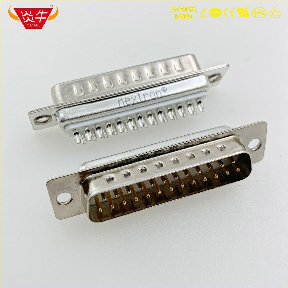 ☯DB25 DB-25P MALE RS232 WITH SOCKET 25PIN PCB CONNECTOR D-SUB SERIES CONNECTOR CONTACT PART OF T ...