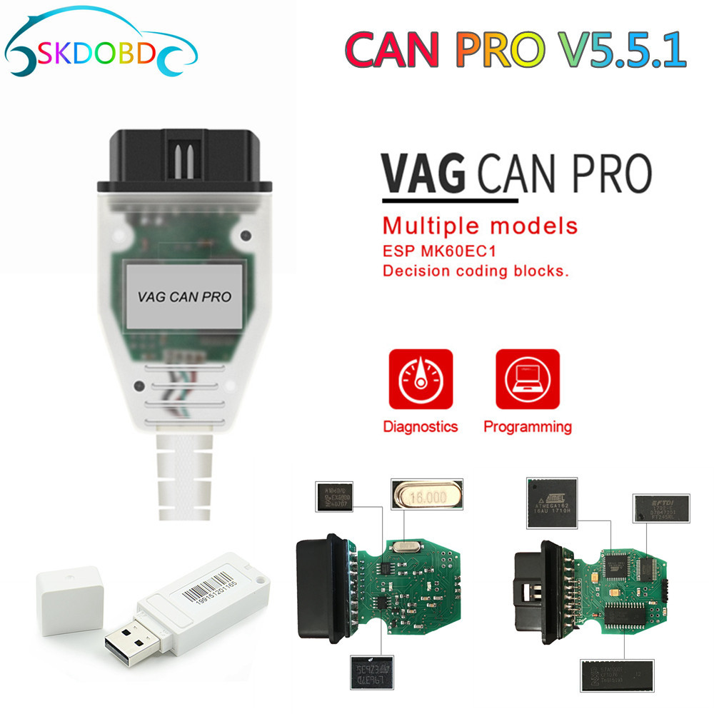 ⚜Best Quality VAG CAN PRO V5.5.1 with FTDI VAG COM OBD2 Diagnostic ...