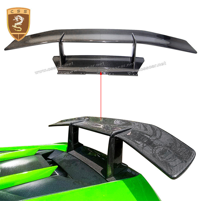 ღFor Lamboghini Huracan LP610 Half Dry Carbon fiber Rear Wing Upgrade ...