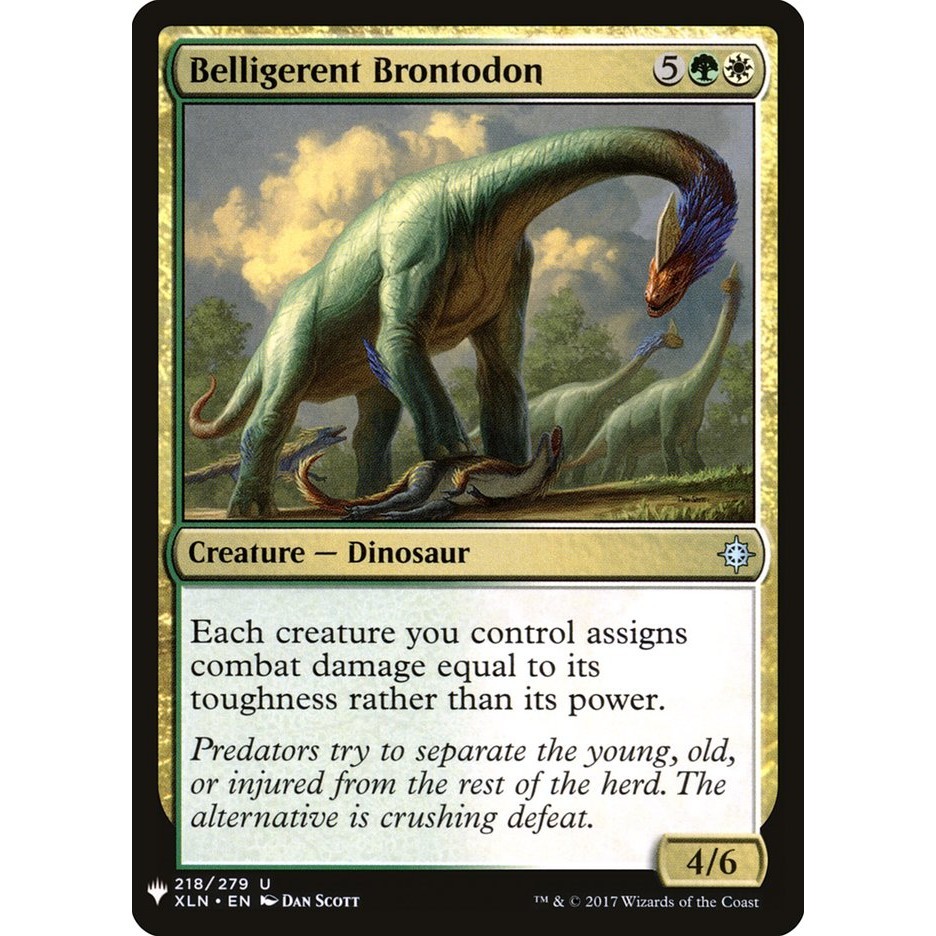 Belligerent Brontodon The List PLST MTG Magic the Gathering | Shopee ...