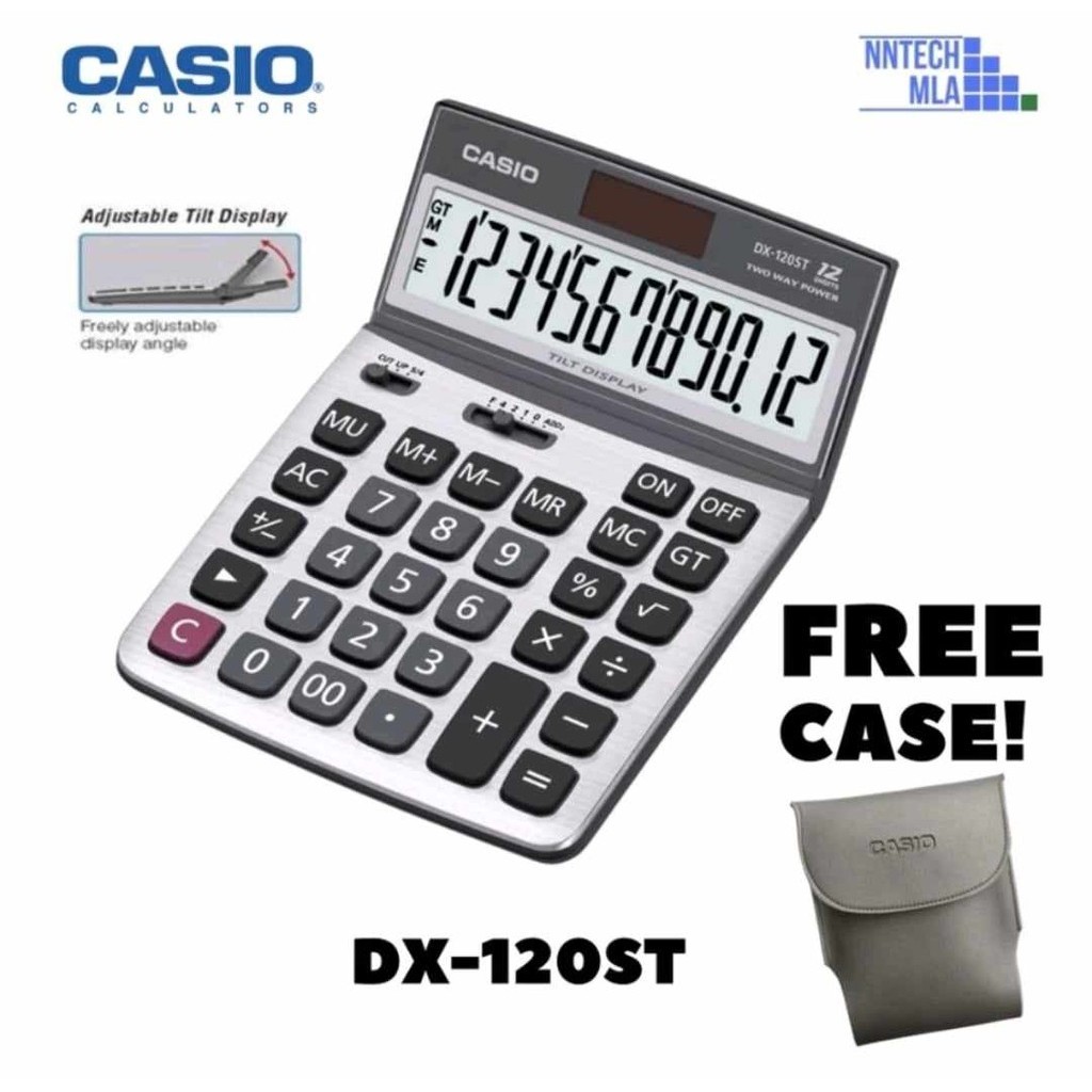 Casio Dx120st Tilt Display Calculator with freebie Case | Shopee ...