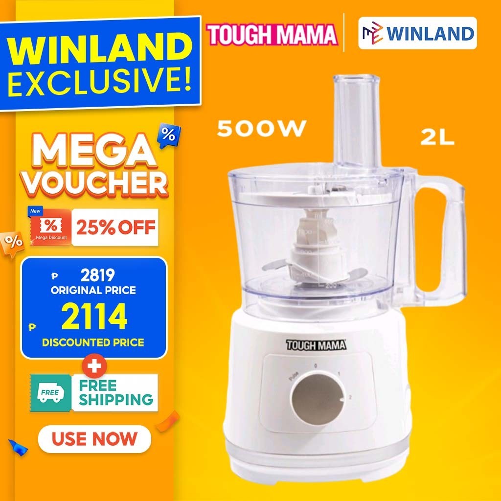 Tough Mama by Winland 2-speed 2.0L Electric Food Processor with ...