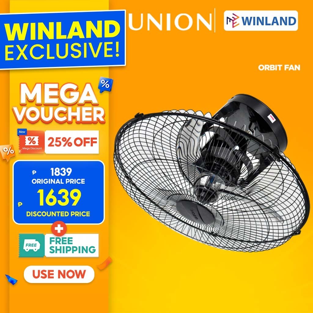 Union by Winland 18inches Ceiling Orbit Fan / Electric Fan UGM-18OF(BLK ...