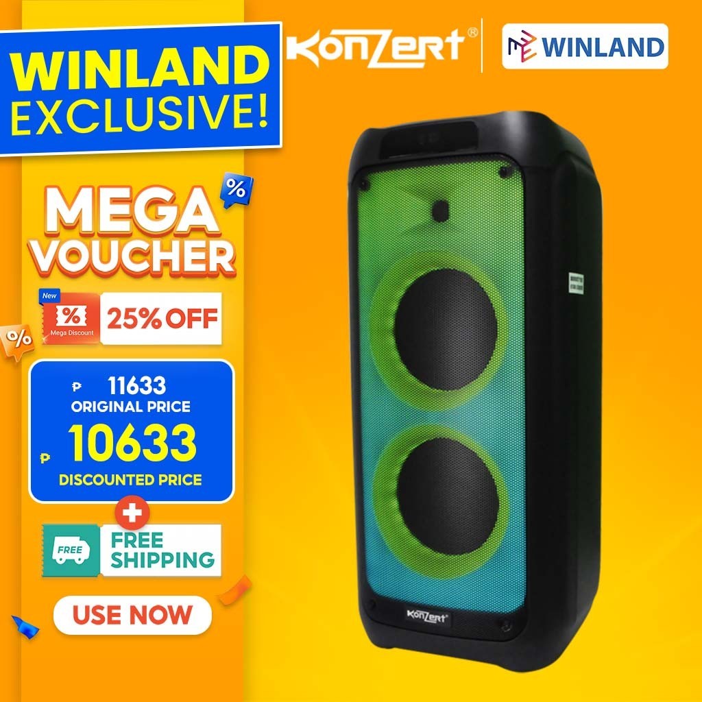 Konzert by Winland Disco Robo 8 Party Box Portable Speaker System with ...