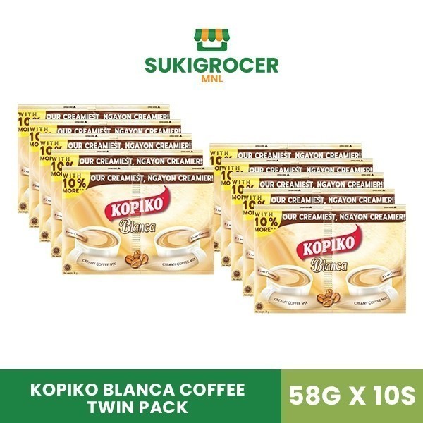 Kopiko Blanca Coffee Twin Pack 58G x 10s | Shopee Philippines