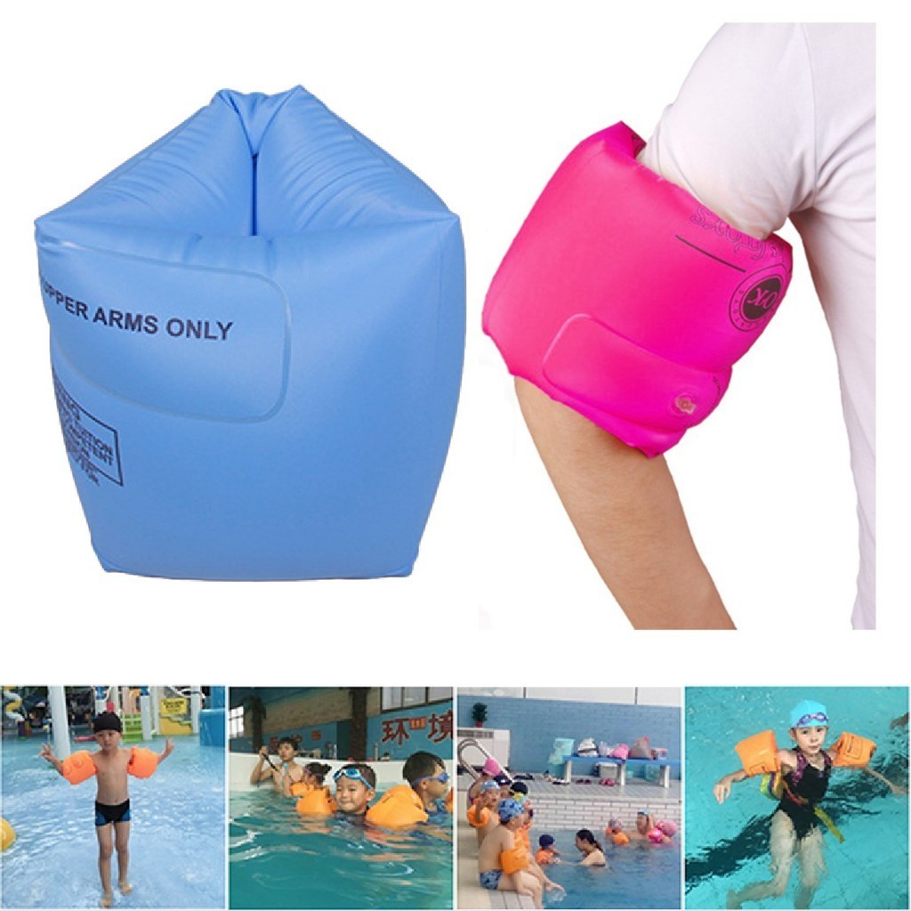Adult Kids Swimming Inflatable Arm Rings Portable Floating Circle ...