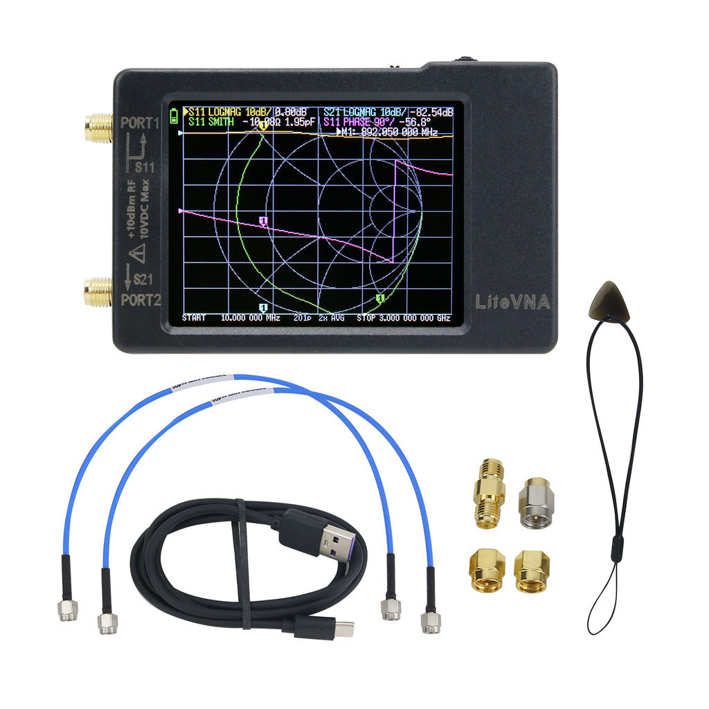 LiteVNA 50Khz-6.3Ghz Vector Network Analyzer Antenna Analyzer with 2.8 ...