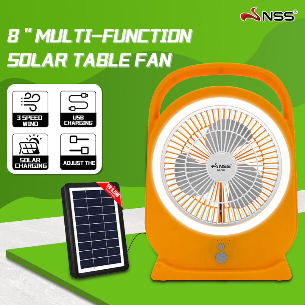 Nss 8inch solar electricfan solar fan with solar panel original ...