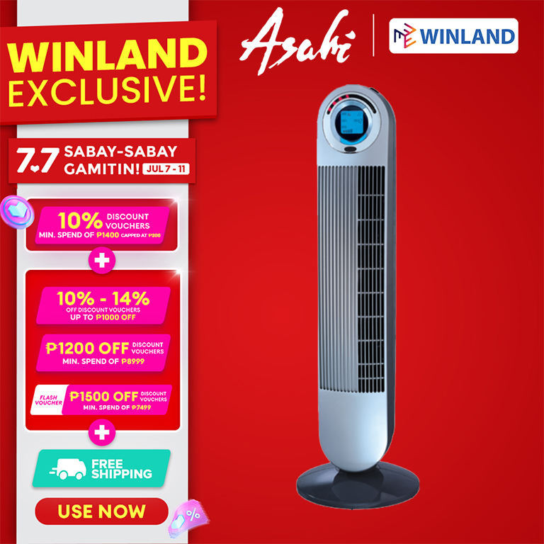 Asahi by Winland Tower Fan with Remote Cooling Fan | Electric Fan ...