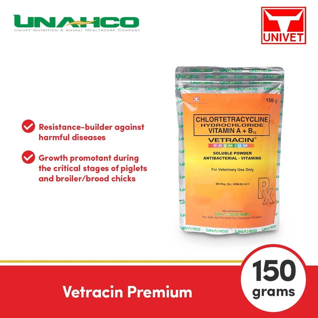 UNIVET Vetracin Premium Soluble Powder 150g | Shopee Philippines