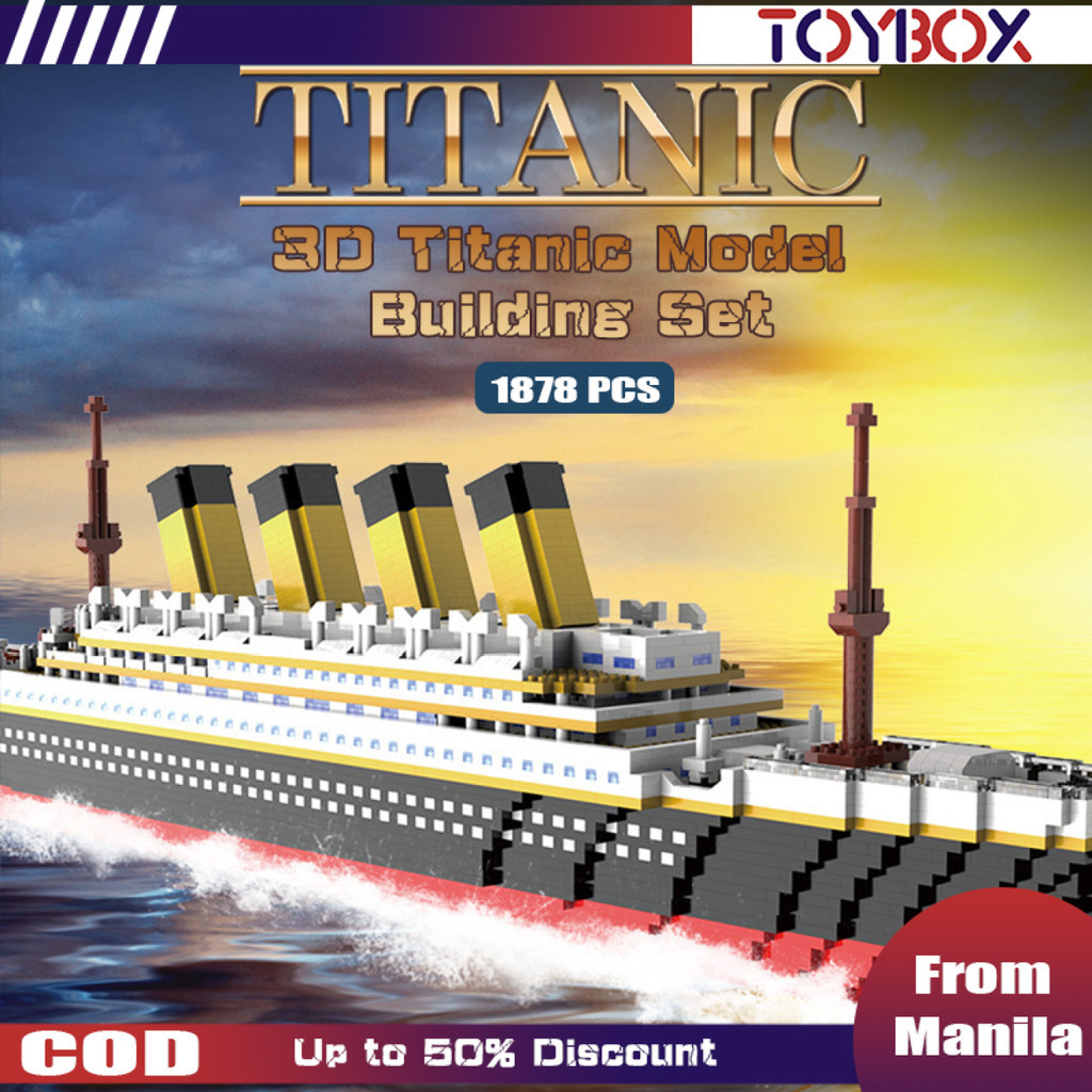 Titanic Ship Micro Mini Building Blocks Set 1878pcs 3D Titanic Model ...