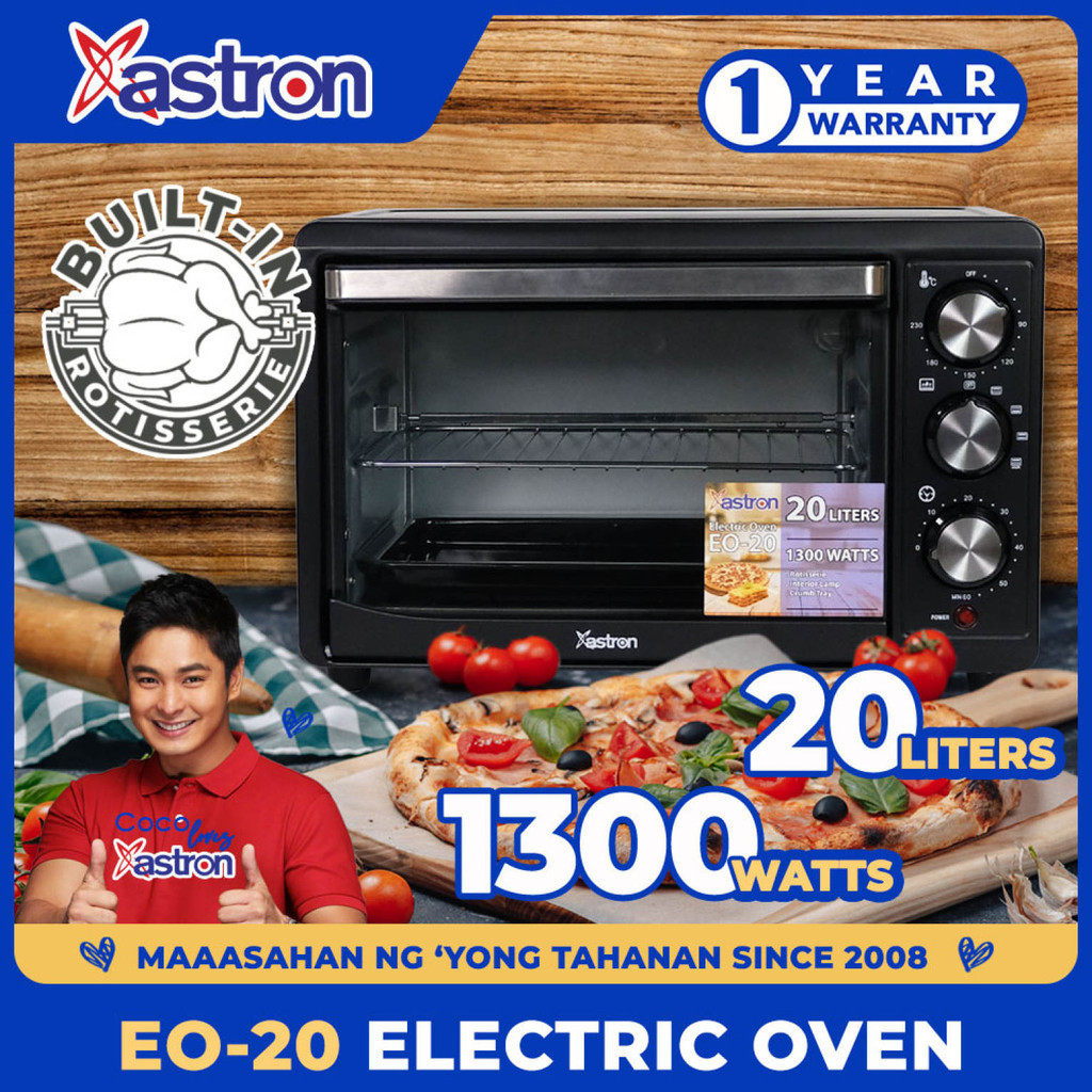 Astron EO-20 Electric Oven with Built-in Rotisserie and Interior Lamp ...