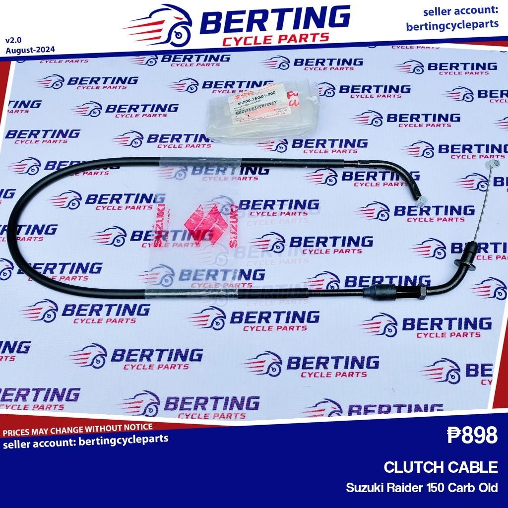SGP CLUTCH CABLE Suzuki Raider 150 Carb Old Genuine 58200-25G01-000 ...