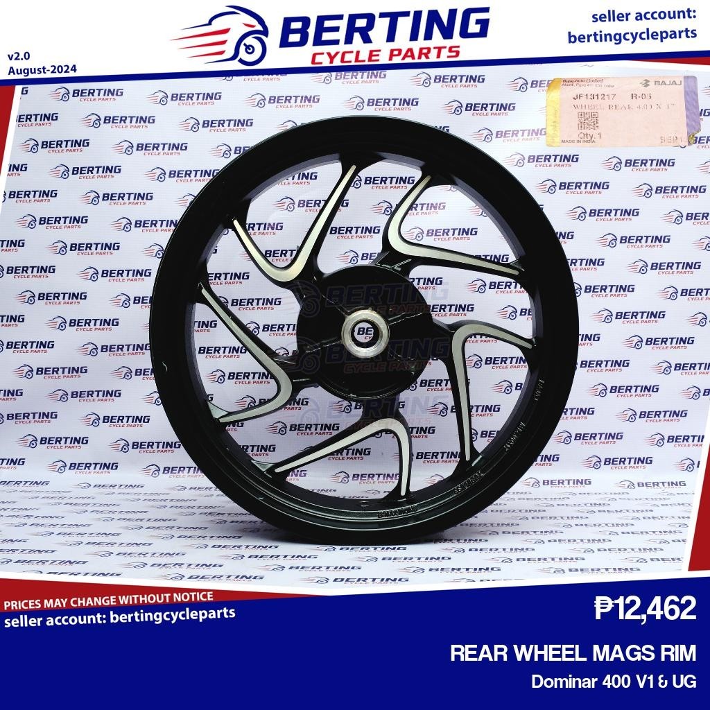 REAR WHEEL MAGS RIM Dominar 400 V1 & UG Genuine JF131217 | Shopee ...