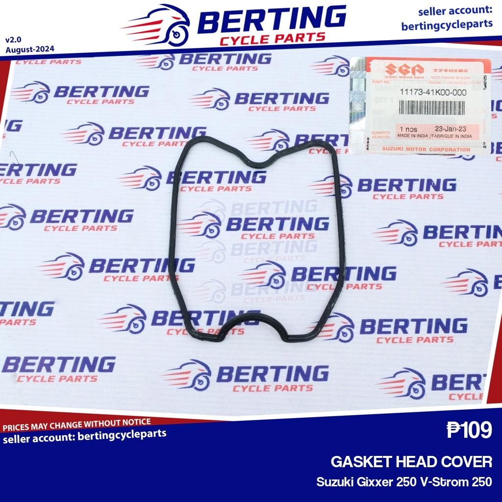 SGP GASKET HEAD COVER Suzuki Gixxer 250 V-Strom 250 Genuine 11173-41K00 ...