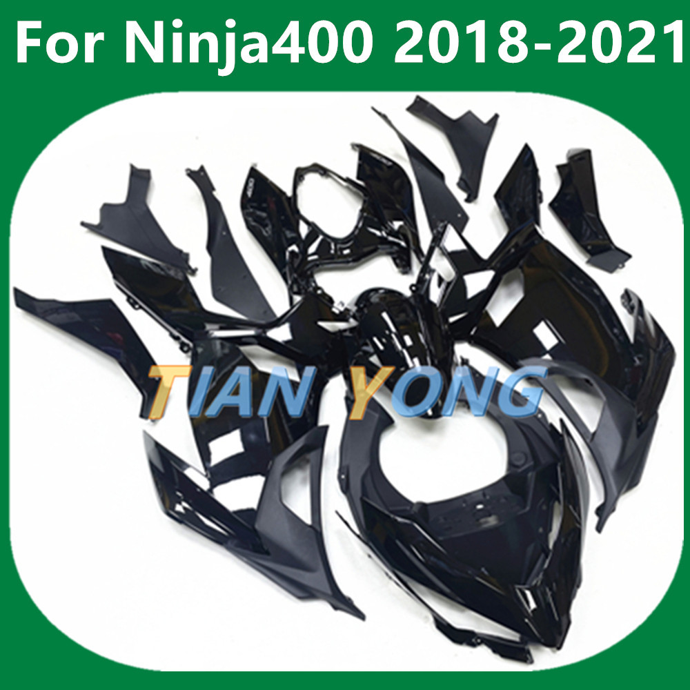 Light Black Fit Ninja 400 Bodywork Injection Cowling Motorcycle Full ...