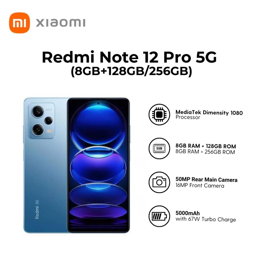 Xiaomi Redmi Note 12 Pro 5G | Flagship IMX766 camera with OIS | 67W turbo charging | 120Hz ...