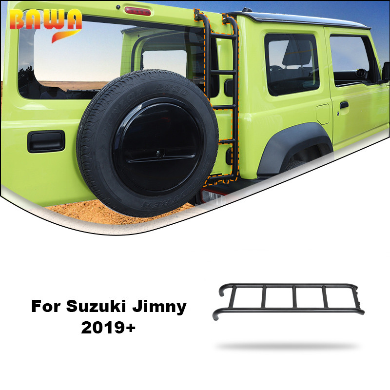 ☮BAWA Car Rear Door Tailgate Ladder For Suzuki Jimny 2019 2020 2021 2022 2023 2024 Trunk Climbin ...