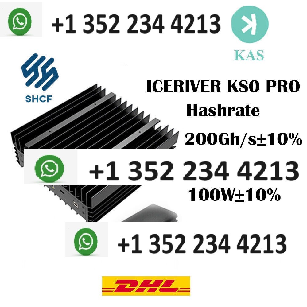 ⚡WORLDWIDE DELIVERY NEW ICERIVER KS0 Pro Kaspa Miner 200GH/s WITH PSU ...