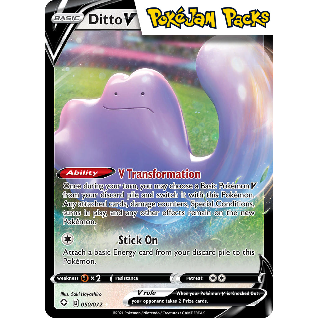 Ditto V - 050/072 - Ultra Rare - Shining Fates - Pokémon TCG | Shopee ...