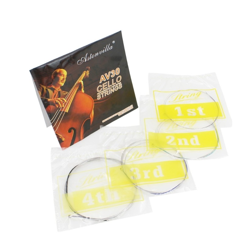 Cello Strings Full Set ADGC Universal Cello String Steel Wrap Nickel ...