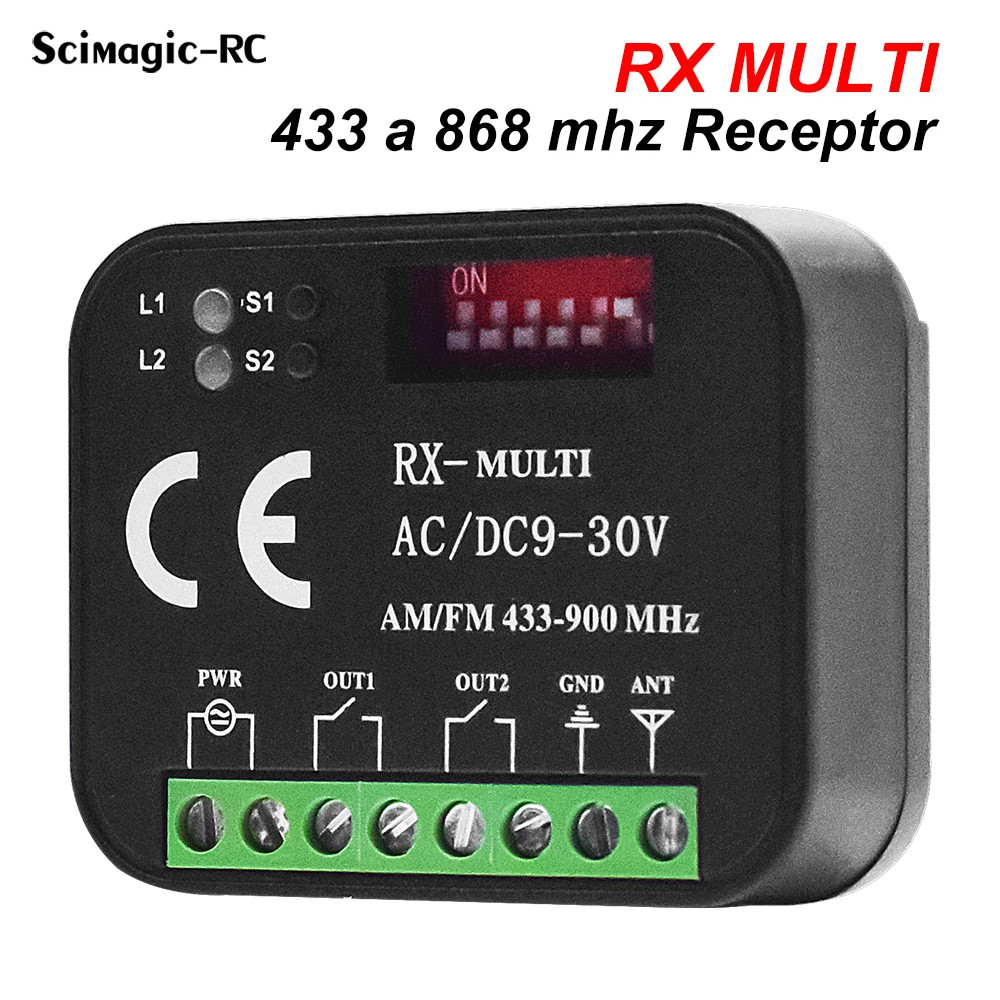 -2 Channel RX MULTI 300-900MHz Garage Door Remote Receiver Sliding ...