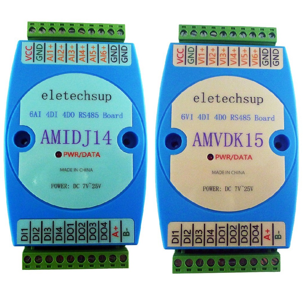 ☃4/6 Channel 4-20MA 0-10V Current Voltage Analog Input & 4ch NPN DI-DO ...