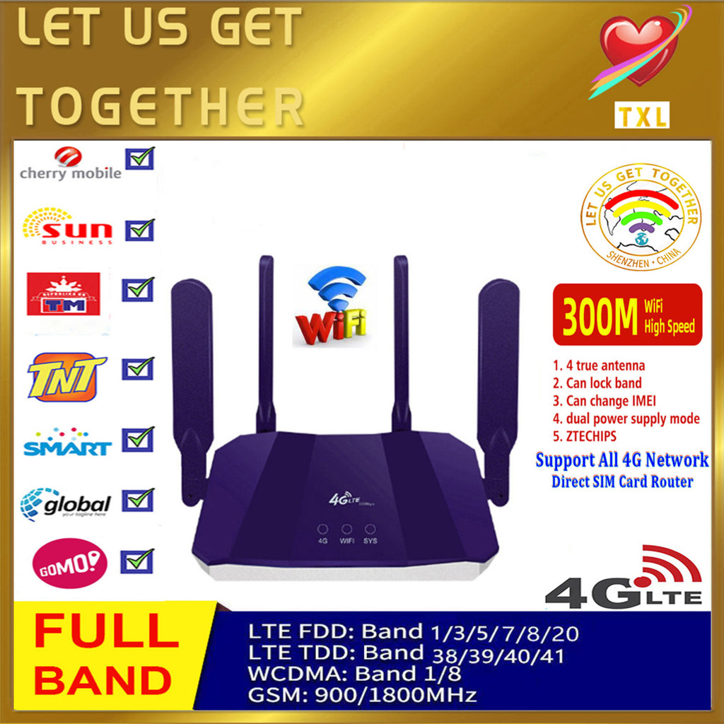 Unlocked 300Mbps Wifi Routers 4G lte cpe Router with LAN Port Support ...
