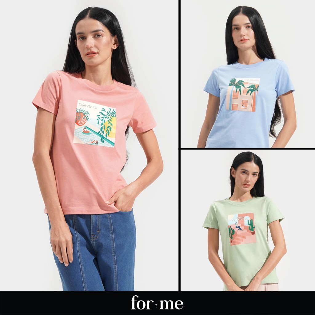 ForMe Art Block Graphic T-Shirt Collection for Women | Shopee Philippines
