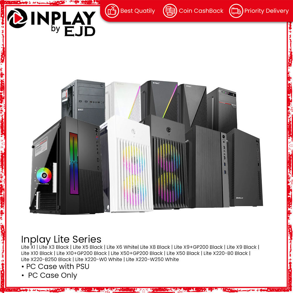 Inplay Lite Series Case Only | Case + Power Supply Micro ATX / Mini ATX ...
