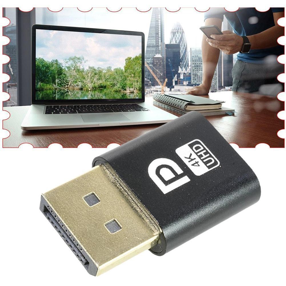 ♝4K Displayport Dummy Plug - DP Virtual Display Adapter - EDID Headless ...