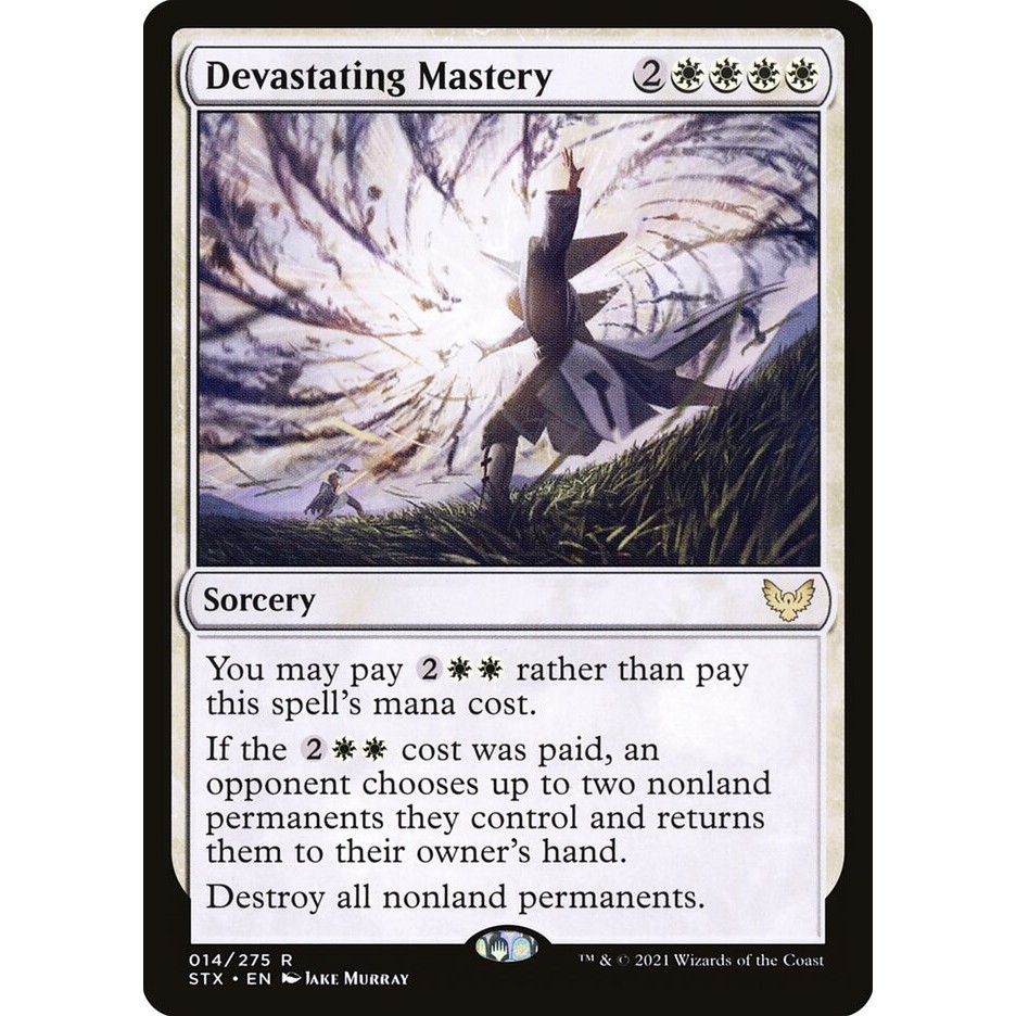 Devastating Mastery foil STX rare MTG Magic the Gathering 09/01 ...