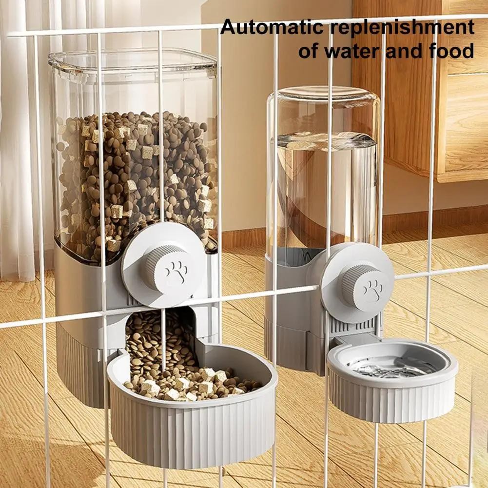 No Electricity Pet Waterer Automatic Gravity Pet Feeder & Waterer Set ...