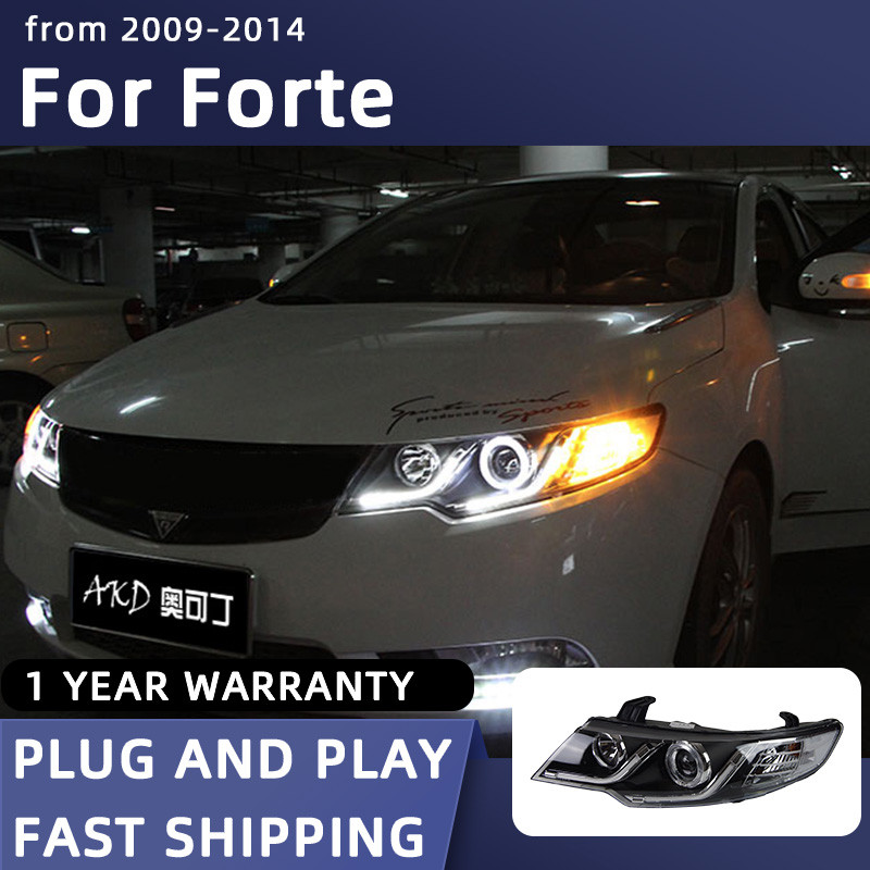 Car Styling Headlights for KIA Forte LED Headlight 2009-2013 Head Lamp ...