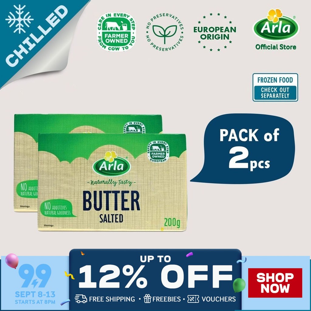 Arla Salted Butter 200g 2-Pack | Shopee Philippines