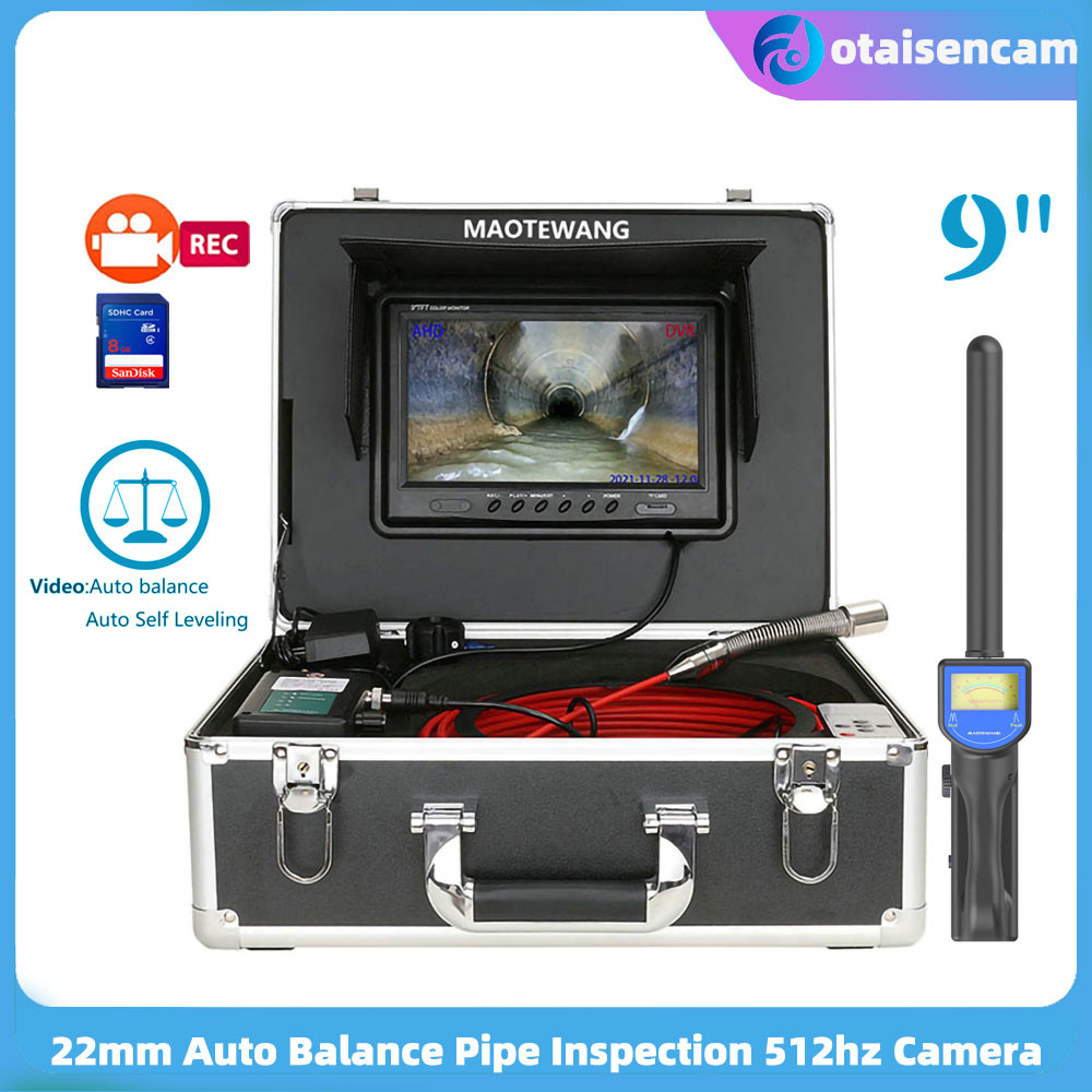 9\" IPS AHD Monitor DVR 16GB SD Card Sewer Pipe Drain Inspection ...